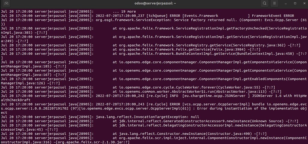 Error In Ocpp Server Component Openems Community