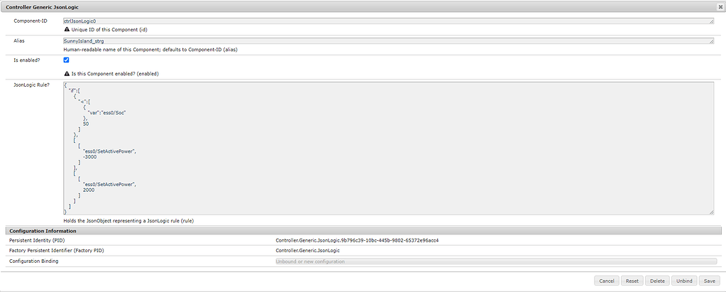 Controller Generic JsonLogic - Deutsches Forum - OpenEMS Community