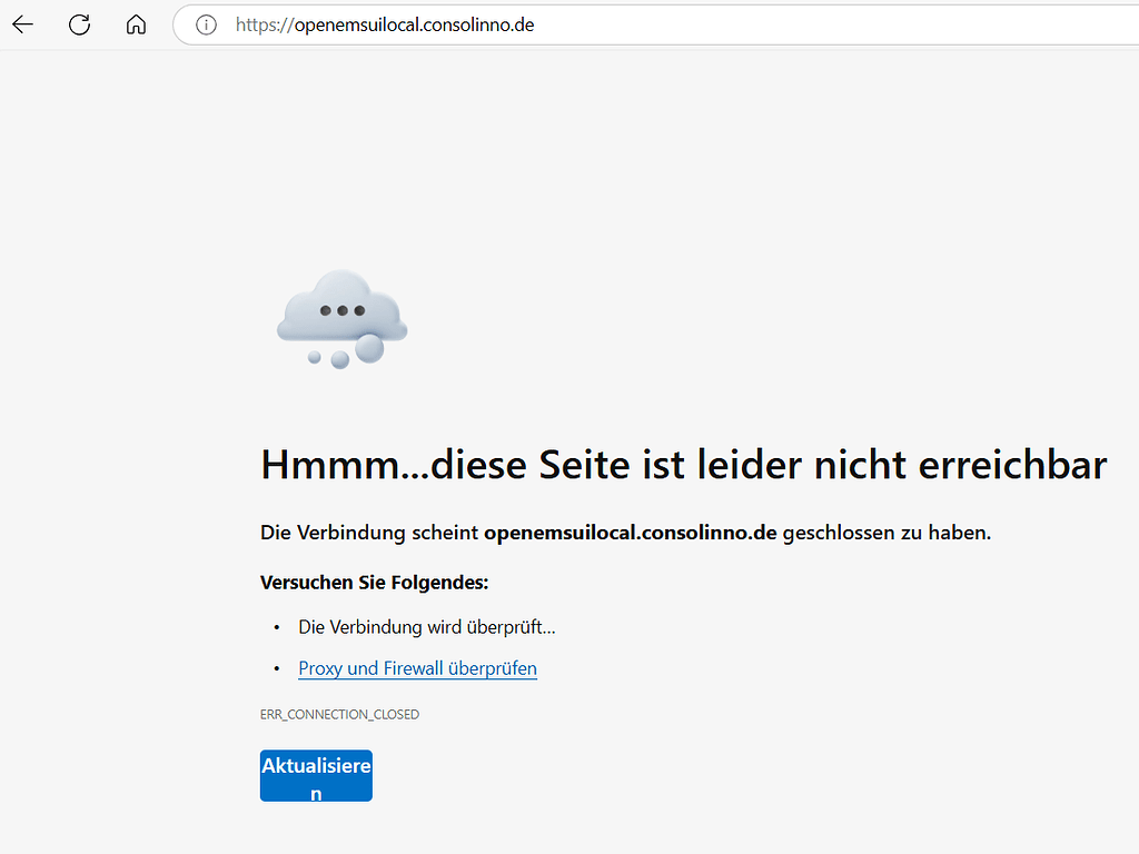 OpenEMS Edge UI nicht erreichbar - Deutsches Forum - OpenEMS Community